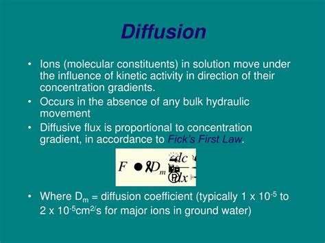 Ppt Contaminant Transport Equations Powerpoint Presentation Free Download Id9126769