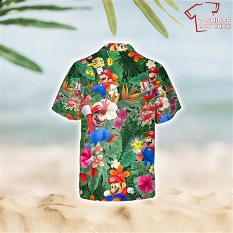 Super Mario Hawaiian Shirt Custom Summer Vacation Hawaiian Shirt For