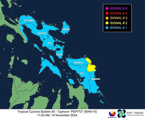 Pepito Signal No 2 Up In Northern And Eastern Samar