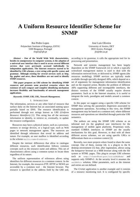 pdf a uniform resource identifier scheme for snmp uniform resource identifier scheme for snmp