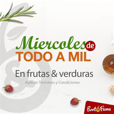 🥦🍒🥭 Todos Nuestros Miercoles Supermercado Punto Y Fama