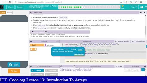 Introduction To Arrays Lesson 1313 Answers Cs Principles Youtube