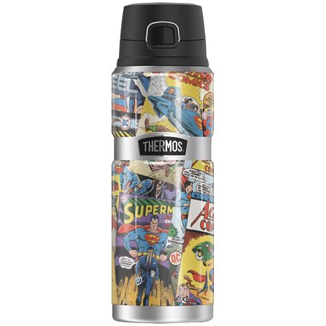 Superman Comic Covers Thermos Stainless King Stainless Steel Drink
