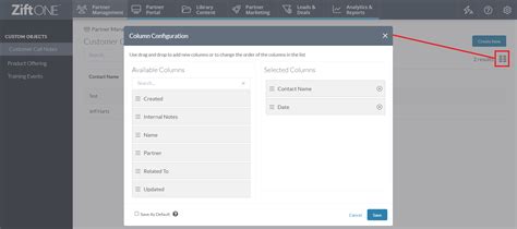 Configuring The Custom Object Submissions List Ziftone Admin