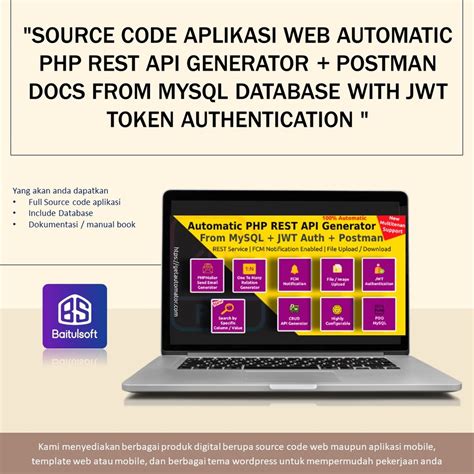 Jual Source Code Aplikasi Web Automatic Php Rest Api Generator Postman Docs From Mysql