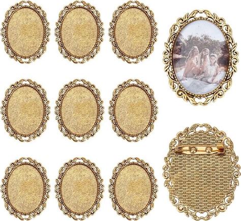Allecto Plus Vintage Broche Setting Voor Bruiloft Sieraden Maken 10 Stuks Bol