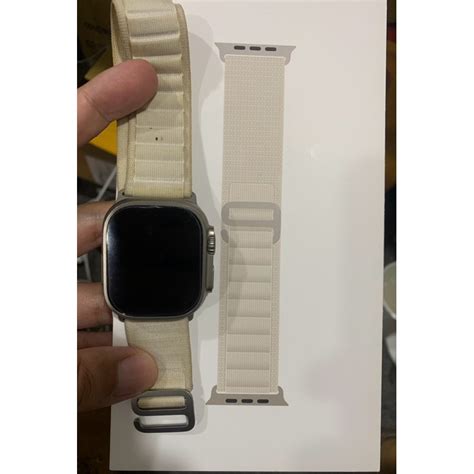 蘋果原廠 Apple Watch Ultra 1 49mm Gps行動網路 鈦金屬 米色錶帶 A2684 蝦皮購物