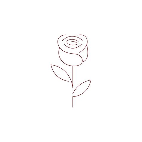 Red Rose Line Art Design Illustration 9831735 Vector Art At Vecteezy