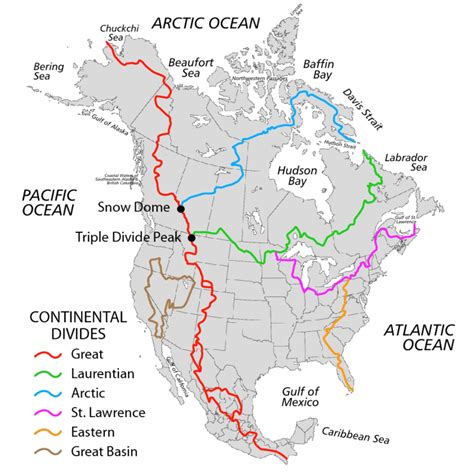 North American Continental Divide Geography Realm