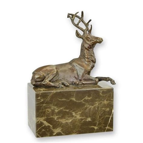 Regal Bronze Stag Sculpture Etsy