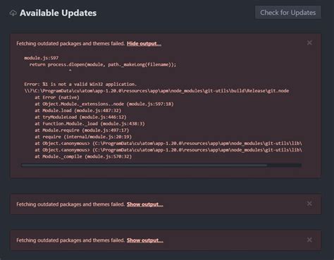 Error Después De Instalar Emmet En Atom Fetching Local Packages Failedhide Output Stack