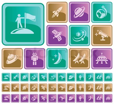 Space Buttons Stock Vector Colourbox
