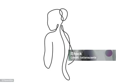 라인 아트 우먼 실루엣 벡터 배경 모던한 심플한 리니어 스타일로 여성 피규어 포즈를 취하고 있습니다 소녀 의 몸 자세 디자인 뷰티 및 패션 컬렉션 컨셉 인체에 대한 스톡