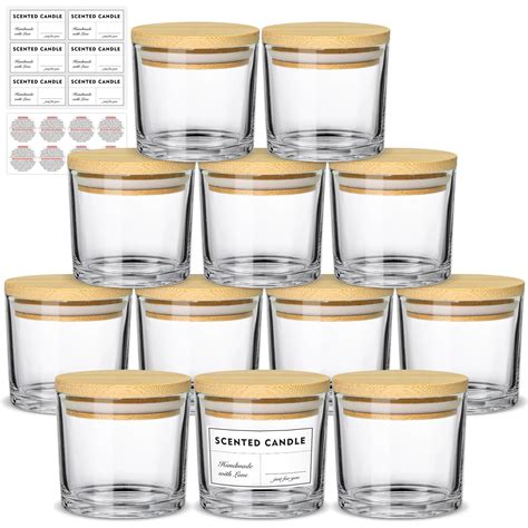 Supmind 4oz Candle Jars 12 Pack Small Clear Empty Glass Candle Jars
