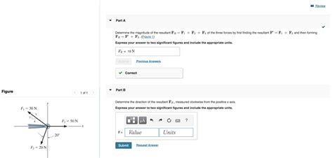 Solved Part ADetermine The Magnitude Of The Resultant Chegg