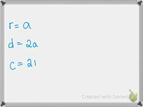 SOLVED The Radius Diameter Or Circumference Of A Circle Is Given Find The Missing Measures To