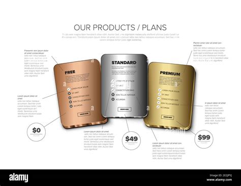 Product Features Schema Template Cards With Three Services Feature