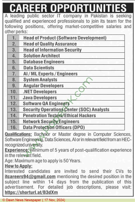 Security Operations Center Jobs In Karachi At Islamabad Based Company