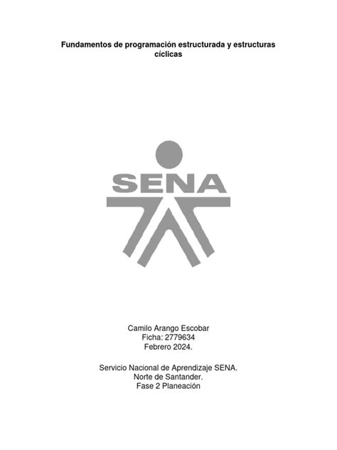 Fundamentos De Programacion Estructurada Y Escrituras Ciclicas Pdf Algoritmos Información