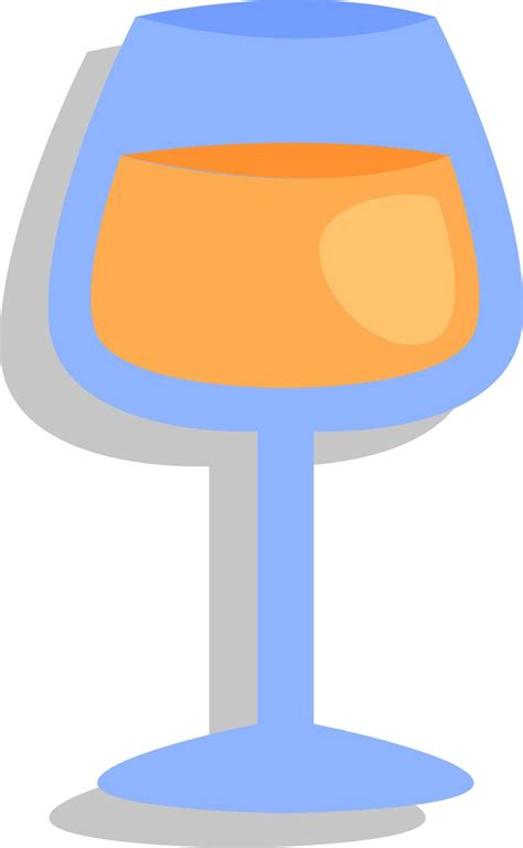 White Wine In Glass Illustration Vector On A White Background