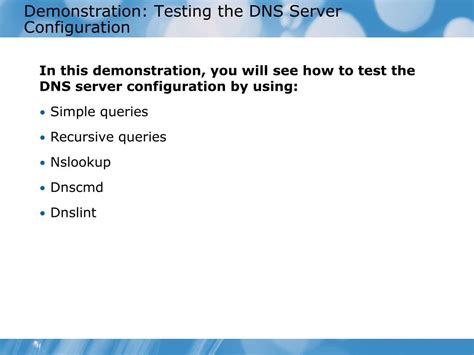 Ppt Module 2 Configuring And Troubleshooting Dns Powerpoint Presentation Id5436659