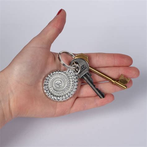 Ammonite Fossil Pewter Keyring Geology Ts By Glover And Smith