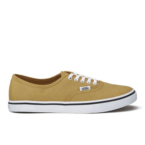 Vans Womens Authentic Lo Pro Canvas Trainers Mustardtrue White