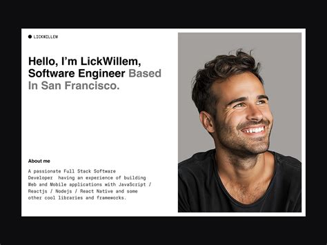 Personal Portfolio Website Design Behance