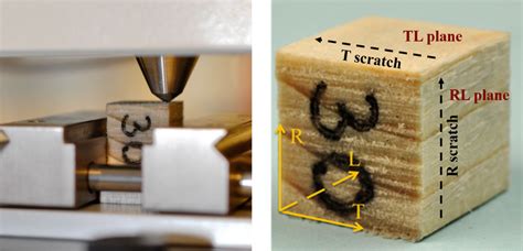 Left Peg Impregnated Sample Of Norway Spruce Under Scratch Test