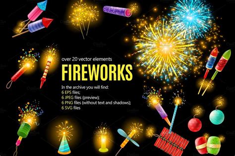 Fireworks Vector Set