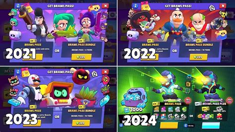 Brawl Pass Unlock Screen Evolution Season 1 To 27 Youtube