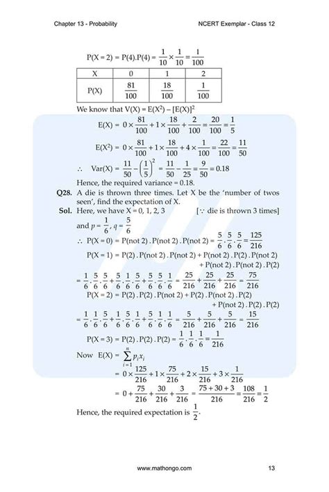 Ncert Exemplar For Class 12 Maths Chapter 13 Mathongo
