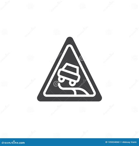 Vector Resbaladizo Del Icono Del Camino Ilustración del Vector Ilustración de sencillo