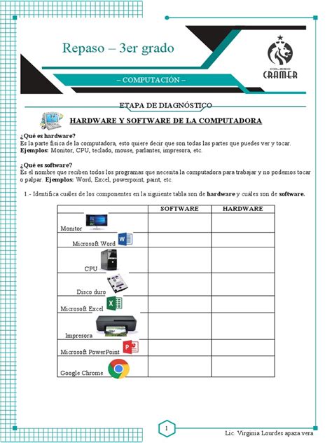Tercer Grado Descargar Gratis Pdf Hardware De La Computadora Informática