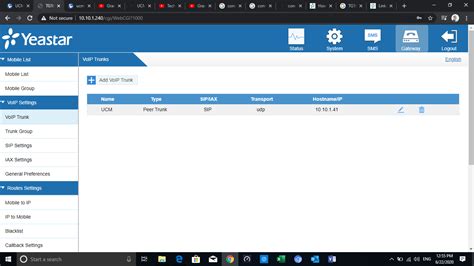 How To Connect Ucm To Tg Gateway Yeastar Support