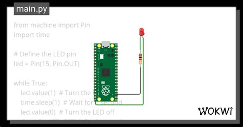 Led Blink Pi Pico Wokwi Esp32 Stm32 Arduino Simulator