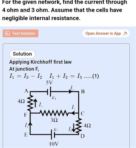 For The Given Network Find The Current Through 4ohm And 3ohm Assume Tha