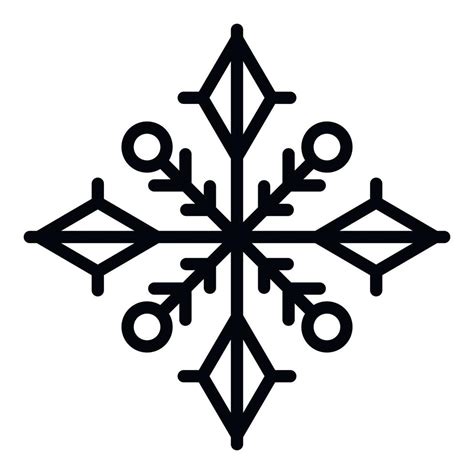 Design Snowflake Icon Outline Style 15550441 Vector Art At Vecteezy