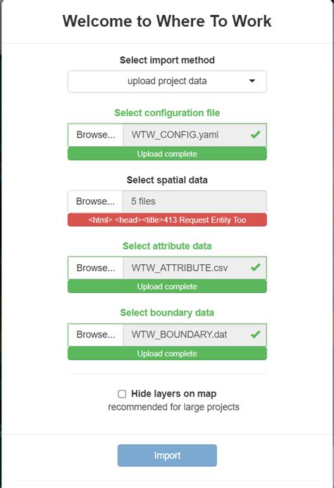 Unspecified Shapefile Size Limit And Misformatted Error Message Issue