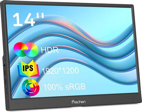 Tragbarer Monitor, 14 Zoll FHD 1920 * 1200 USB-C Tragbarer Laptop ...