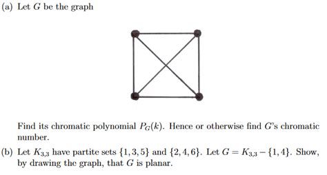 solved a let g be the graph find its chromatic polynomial