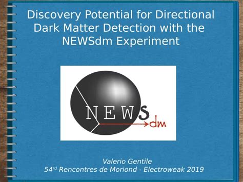 Ppt Discovery Potential For Directional Dark Matter Detection With The Powerpoint