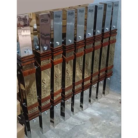 Deck Brown Silver Square Ss Wooden Railing Pillar At ₹ 2000 Piece In