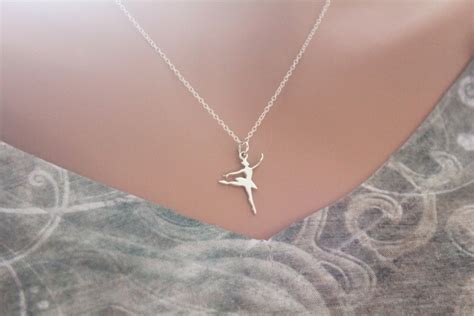 Sterling Silver Ballerina Jewelry Charm Necklace Ballet Etsy