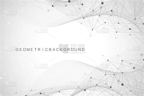 几何形状 分子 绘画插图 成一排 矢量 式样 抽象 波形 联系 流动素材 花瓣网