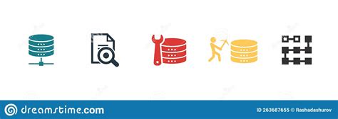 Database Data Analysis Data Stock Vector Illustration Of Database