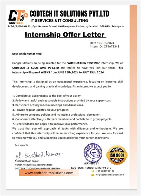 🌞hi Everyone I Am Beyond Excited To Announce That I Have Landed My First Intership Offer From