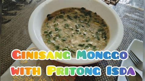 GINISANG MONGGO WITH PRITONG ISDA PANLASANG PINOY NI NANAY YouTube