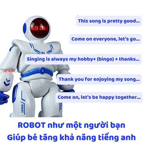 Đồ chơi Robot học tiếng Anh nhảy múa trò chuyện điều khiển từ xa siêu nhân cảm ứng đa chức năng