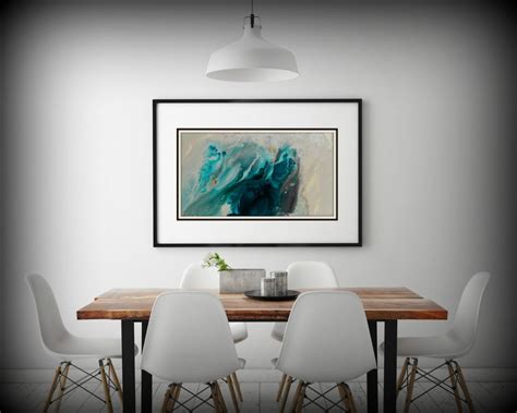 Abstract Art Blue Wall Art Coastal Landscape Giclee Large Etsy